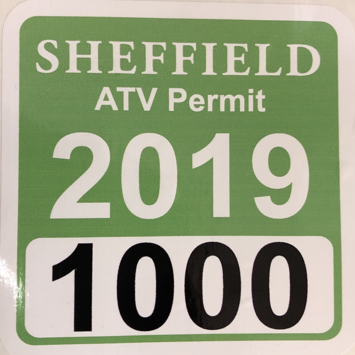 2019 ATV Stickers Available - The Village of Sheffield